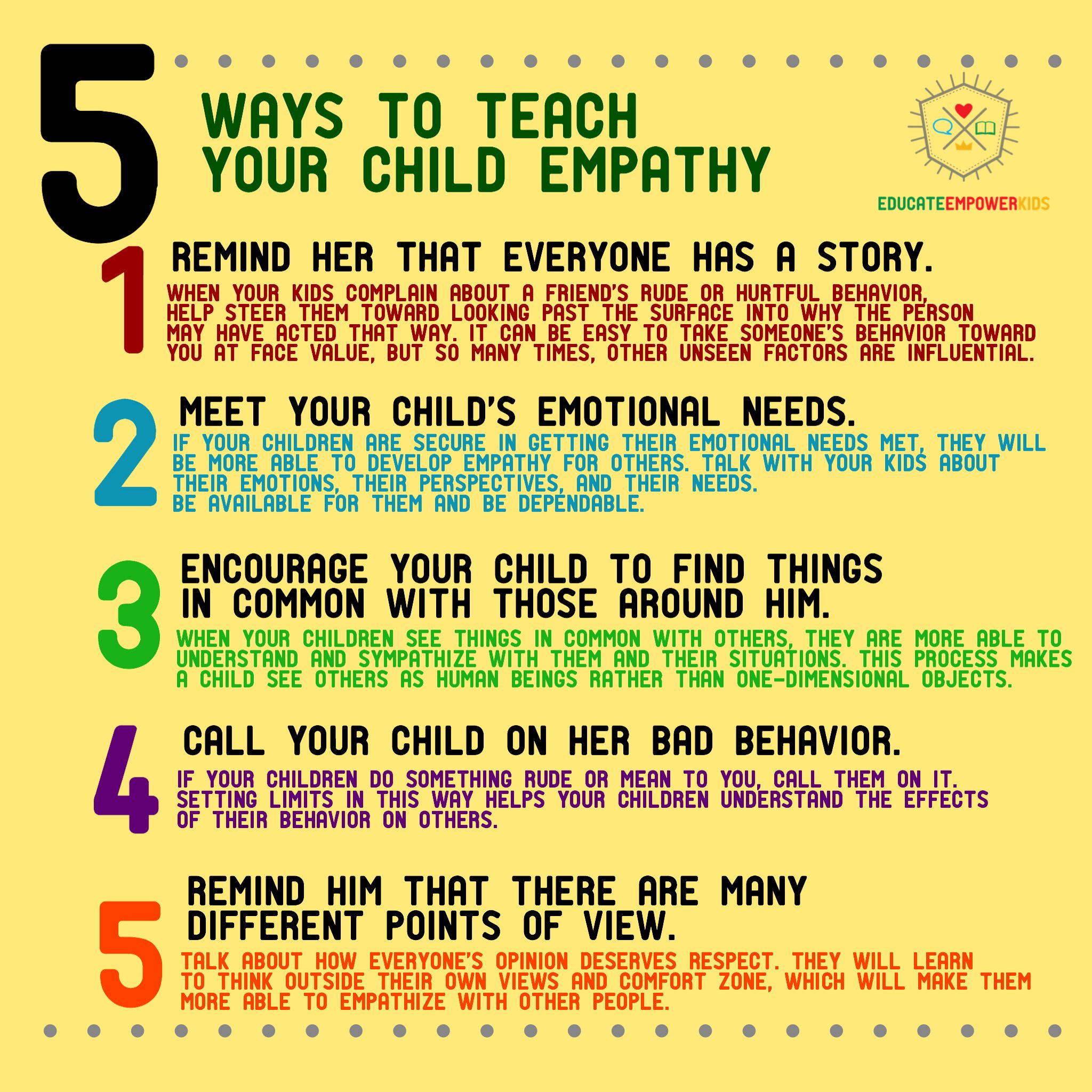 5 Ways to Teach Children Empathy - Educate Empower Kids